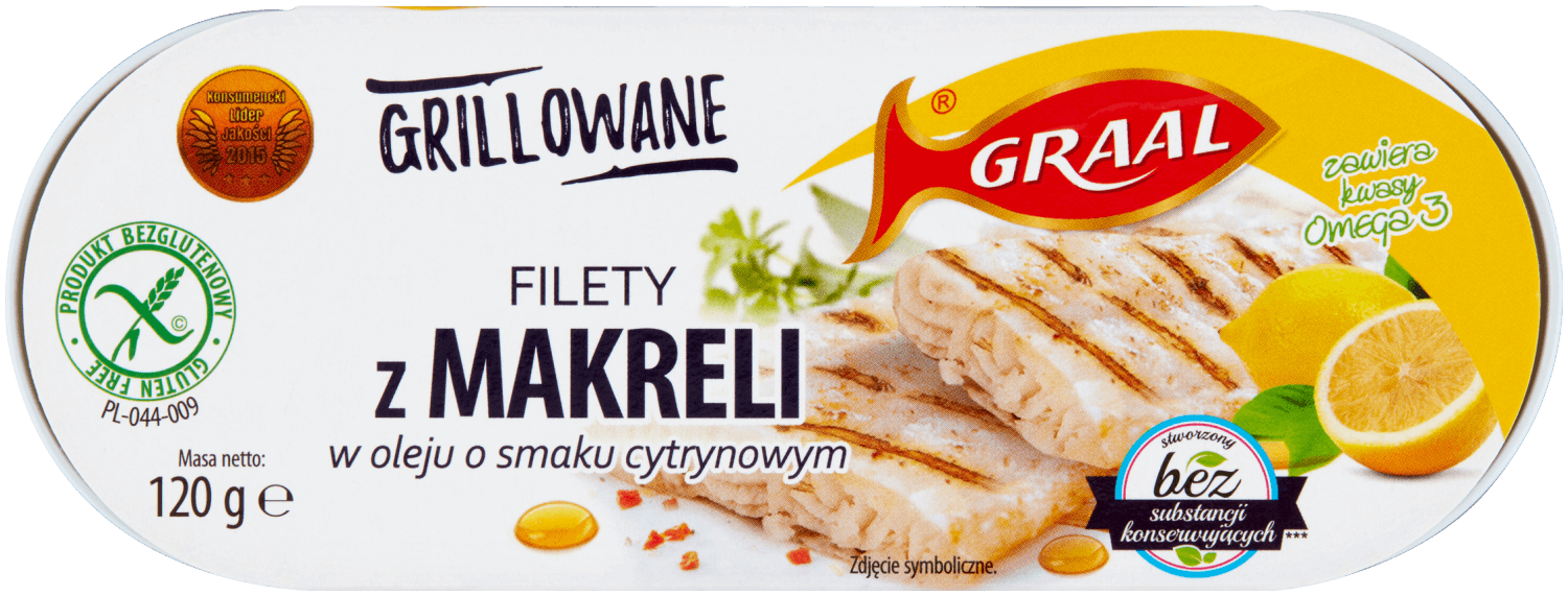 Grillowane filety z makreli w oleju o smaku cytrynowym | Graal